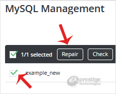How to repair a database in DirectAdmin? - Knowledgebase - Prestige ...